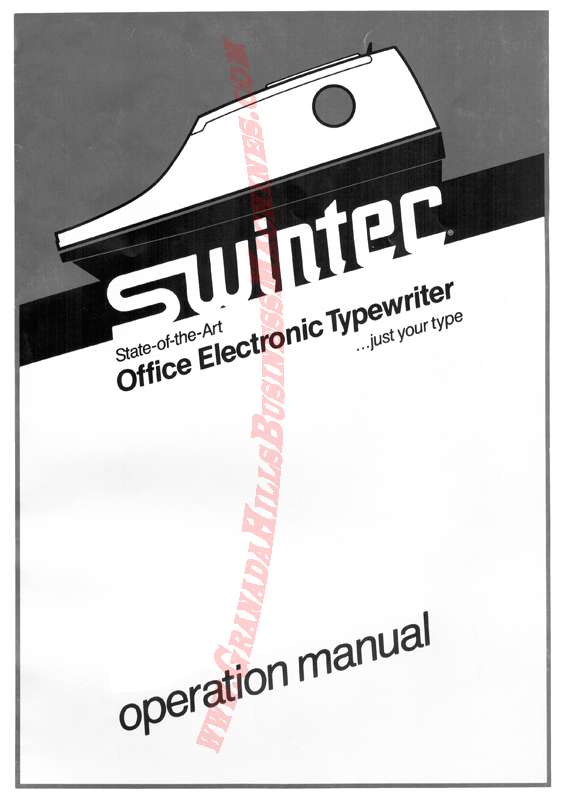 Swintec Typewriter Operations Manuals